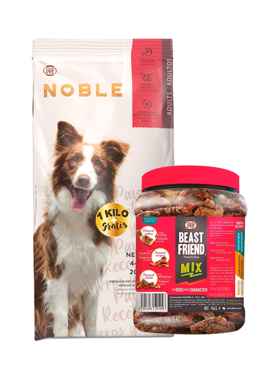 Noble® Perro Adulto Raza Mediana Grande 20 Kg + east Friend® Mix Premi ...